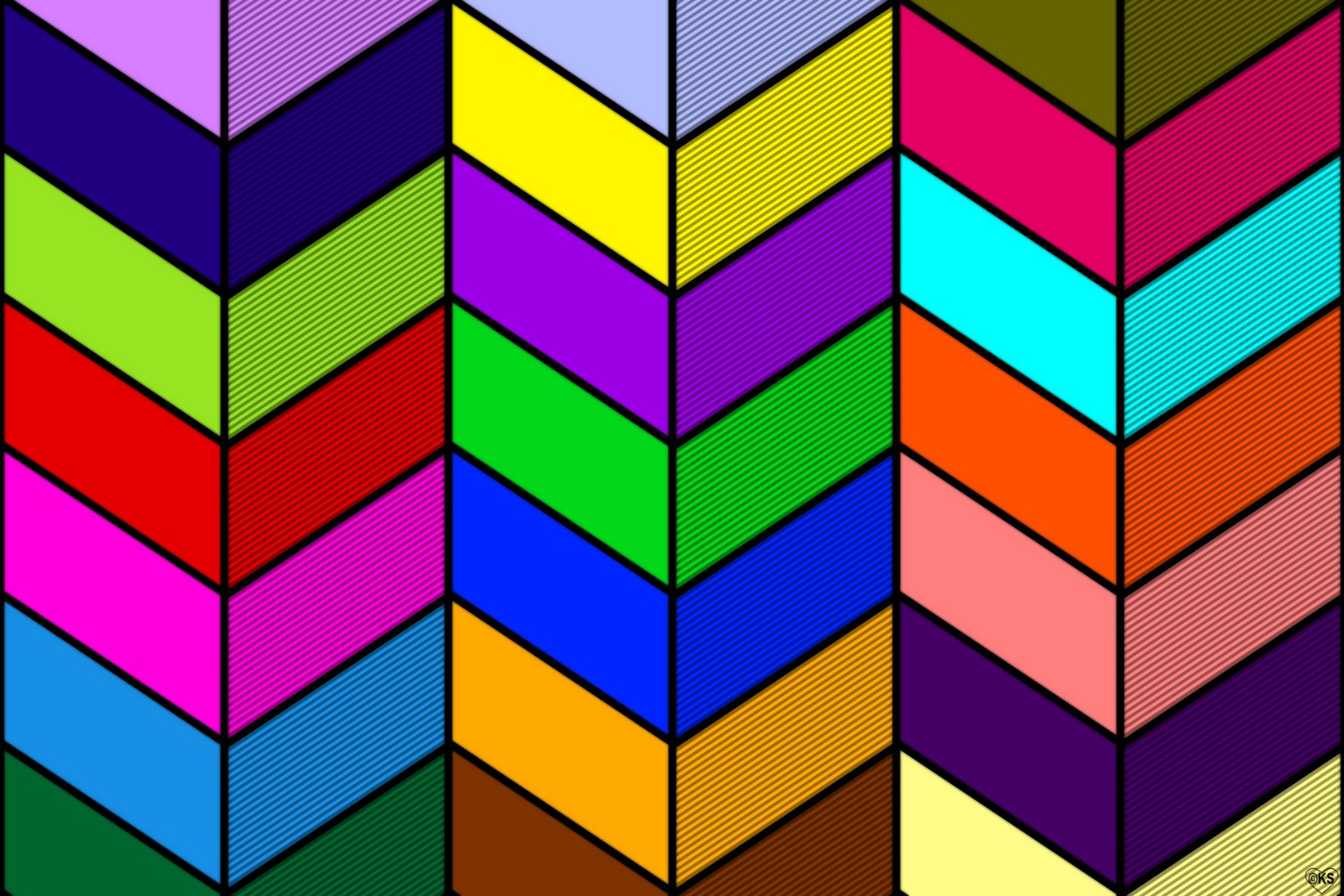 Solve Chevrons!! ~ T jigsaw puzzle online with 12 pieces