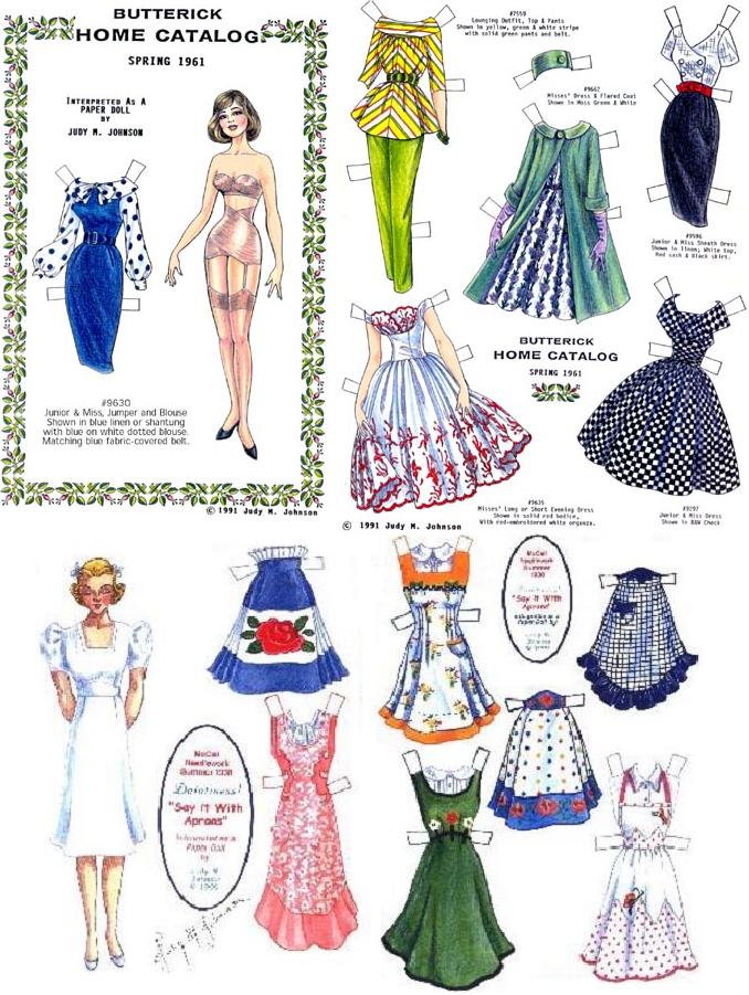 Solve Butterick Home Catalog ~ Paper Dolls jigsaw puzzle online with 80 ...