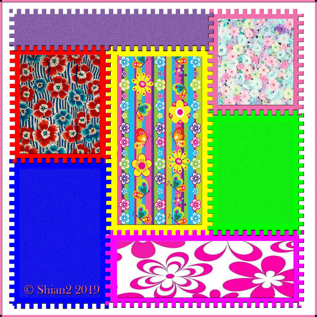 Solve Dove Tailed Patches jigsaw puzzle online with 225 pieces