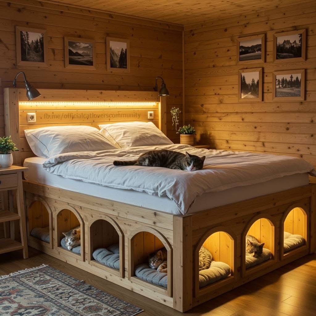 Solve The purrfect bed jigsaw puzzle online with 9 pieces