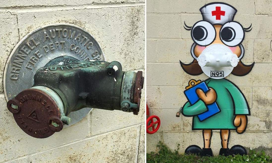Solve Street Art Before and After- Water Hose Connection--Nurse jigsaw ...