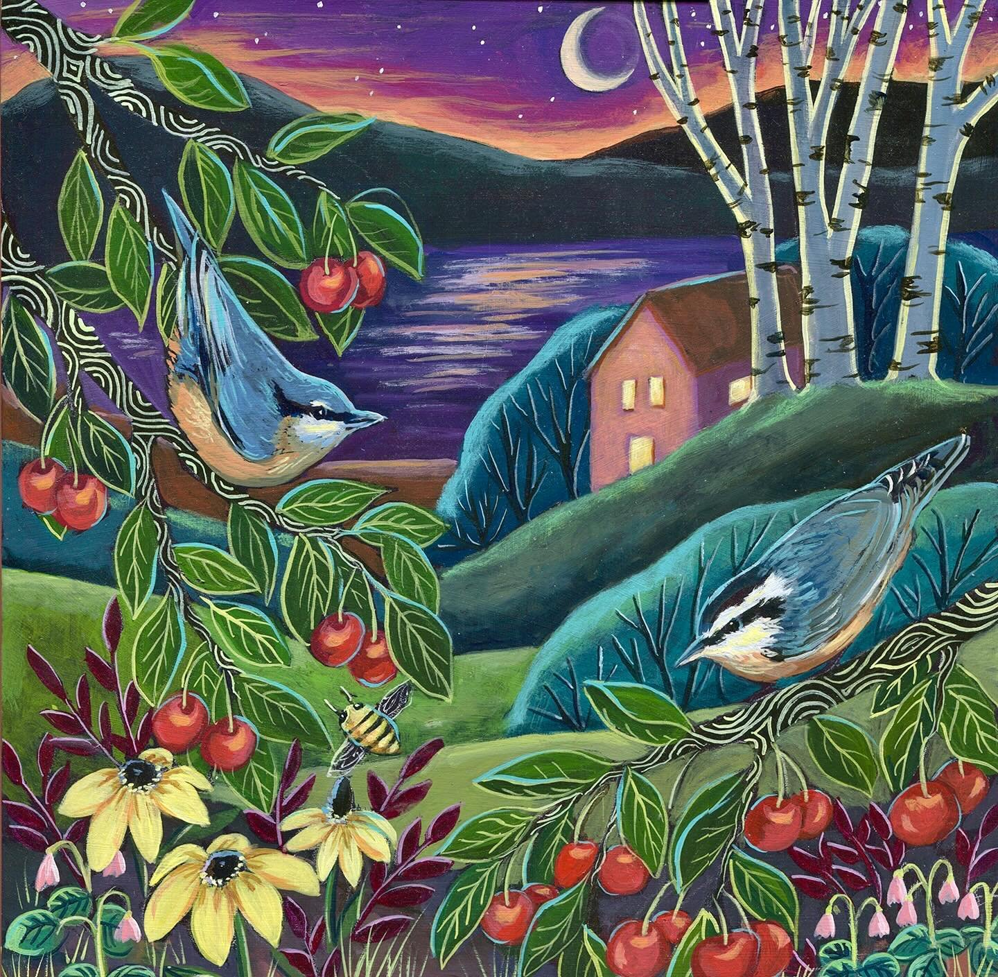 Solve cherry season (resize 9 to 600) jigsaw puzzle online with 64 pieces