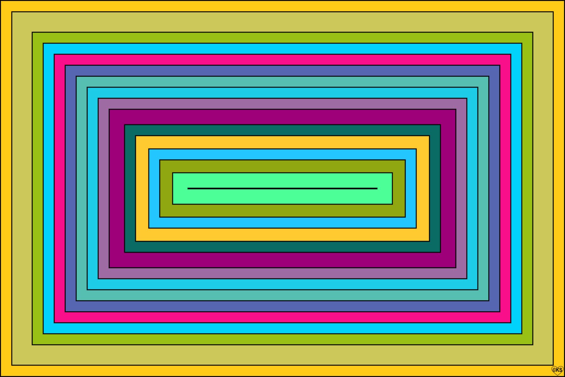 Solve Concentric Rectangles!! ~ M jigsaw puzzle online with 96 pieces