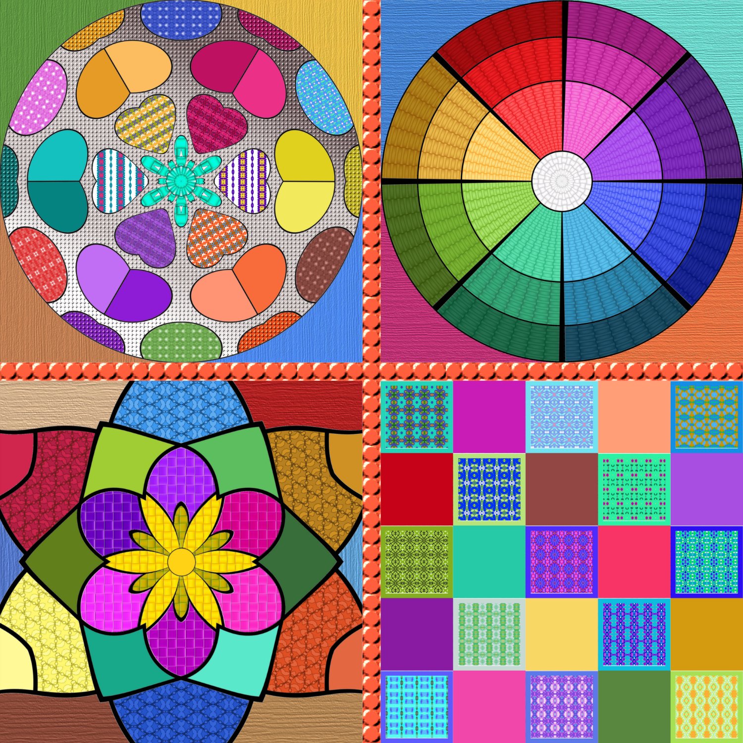 Solve 250729 4 in 1 2404 jigsaw puzzle online with 600 pieces