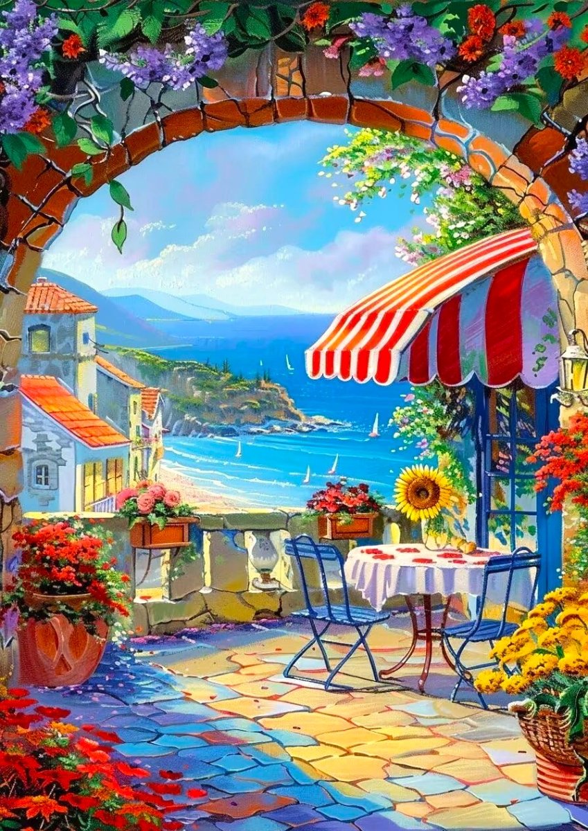Solve Warmth of the Mediterranean Sun..... jigsaw puzzle online with 24 ...