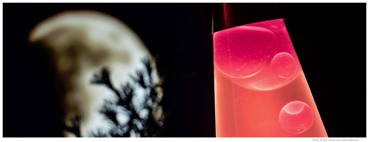 Solve The Moon And The Lava Lamp jigsaw puzzle online with 60 pieces