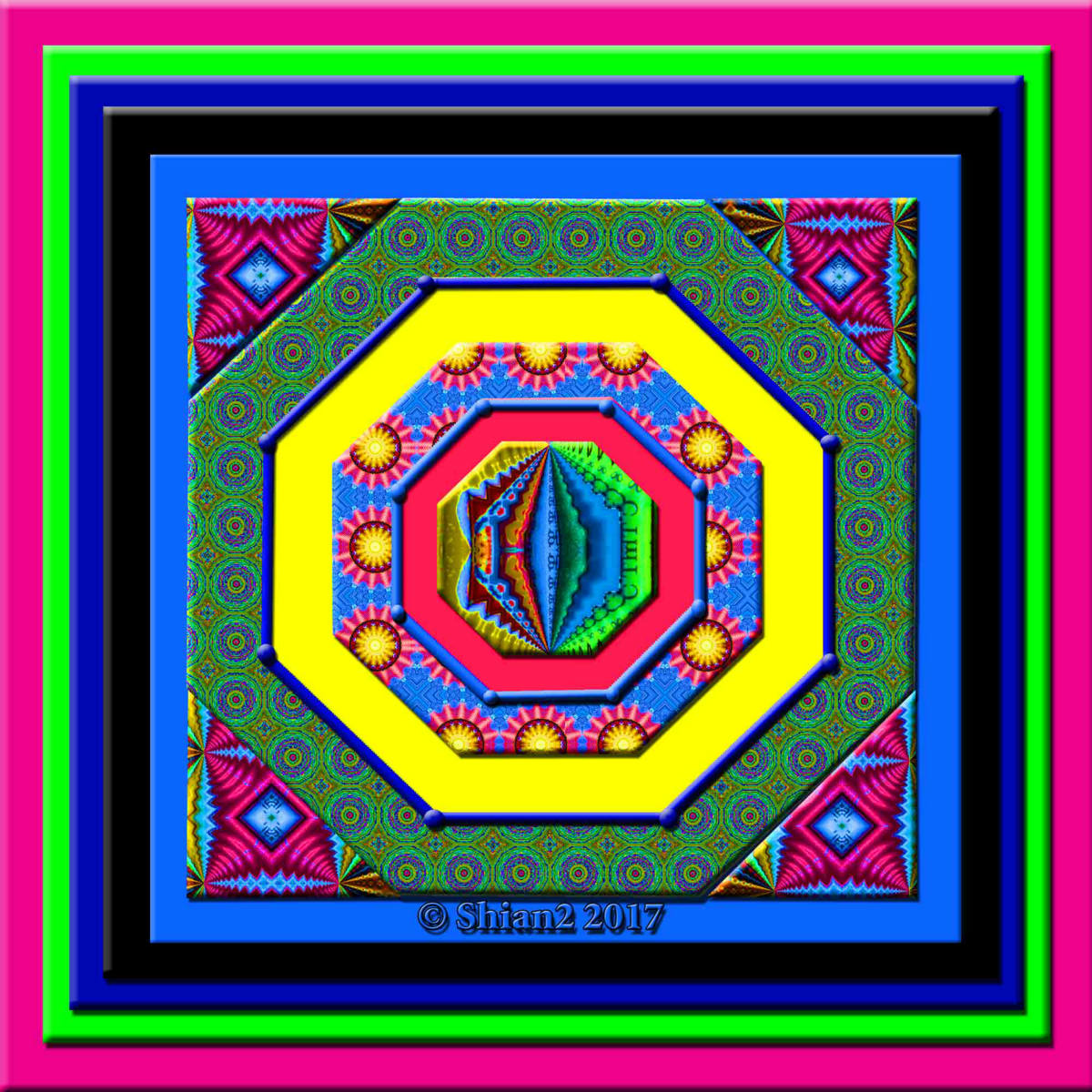 Solve Framed Octagon jigsaw puzzle online with 144 pieces