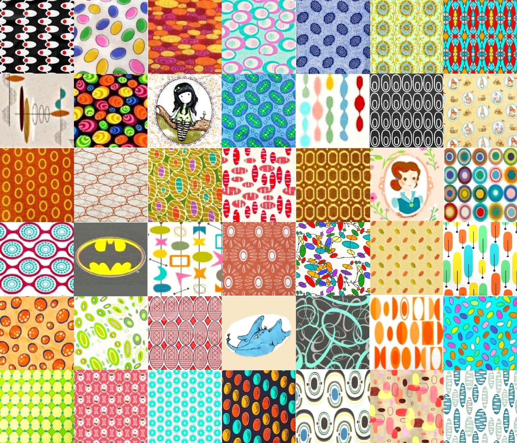 Solve PATCHWORK OVALS 80 jigsaw puzzle online with 255 pieces