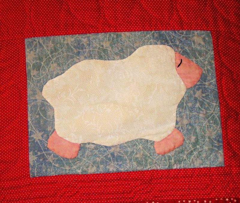 Solve Animal quilt - lamb block jigsaw puzzle online with 20 pieces