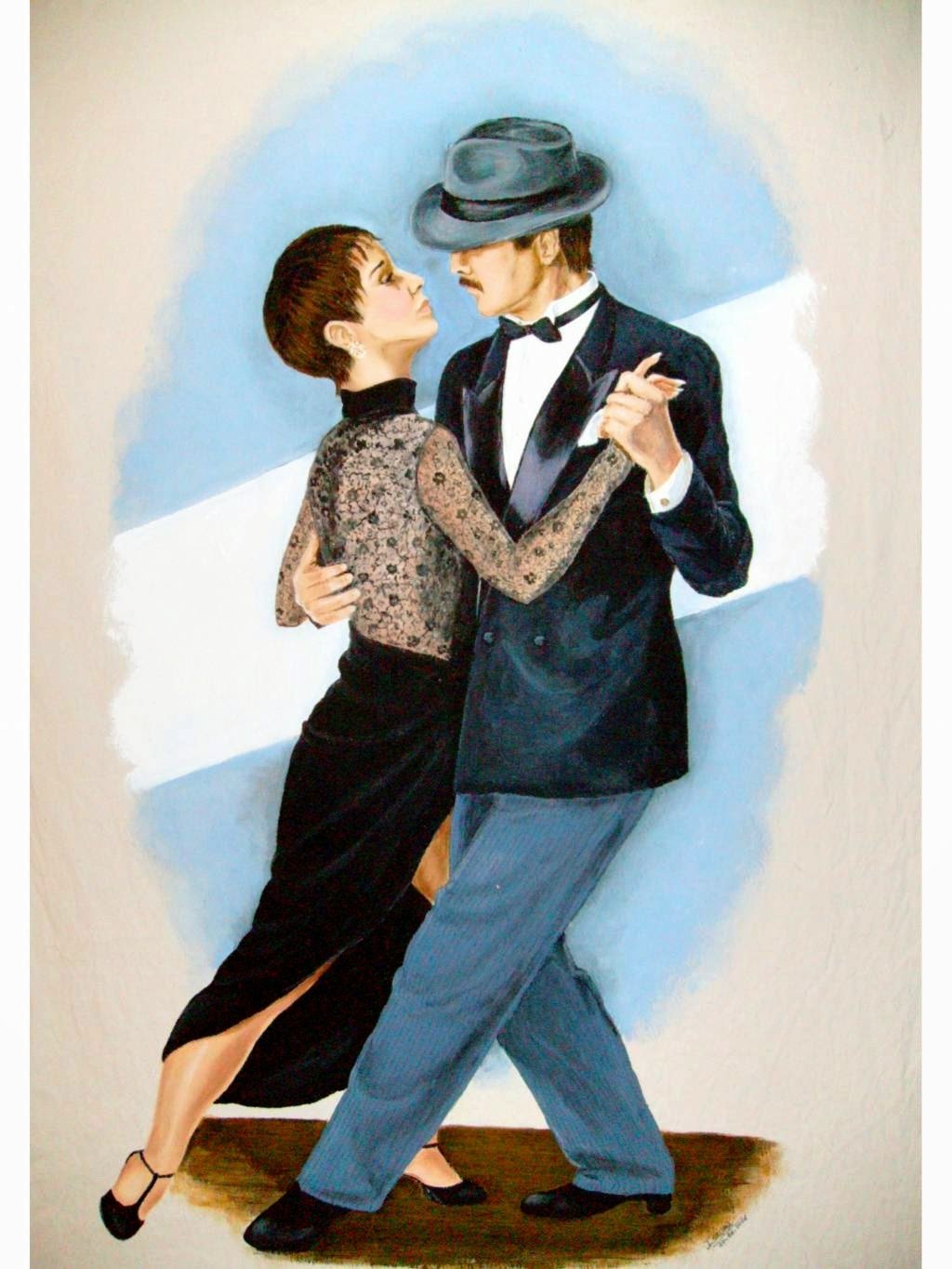 Solve Pareja bailando el tango jigsaw puzzle online with 48 pieces
