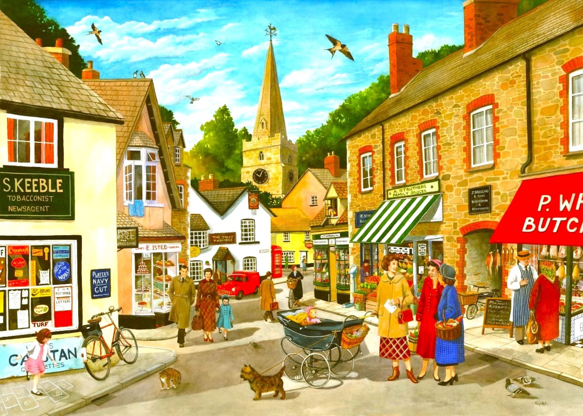 Solve Stopping to Chat jigsaw puzzle online with 352 pieces