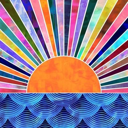 Solve Colorful sunrise jigsaw puzzle online with 36 pieces