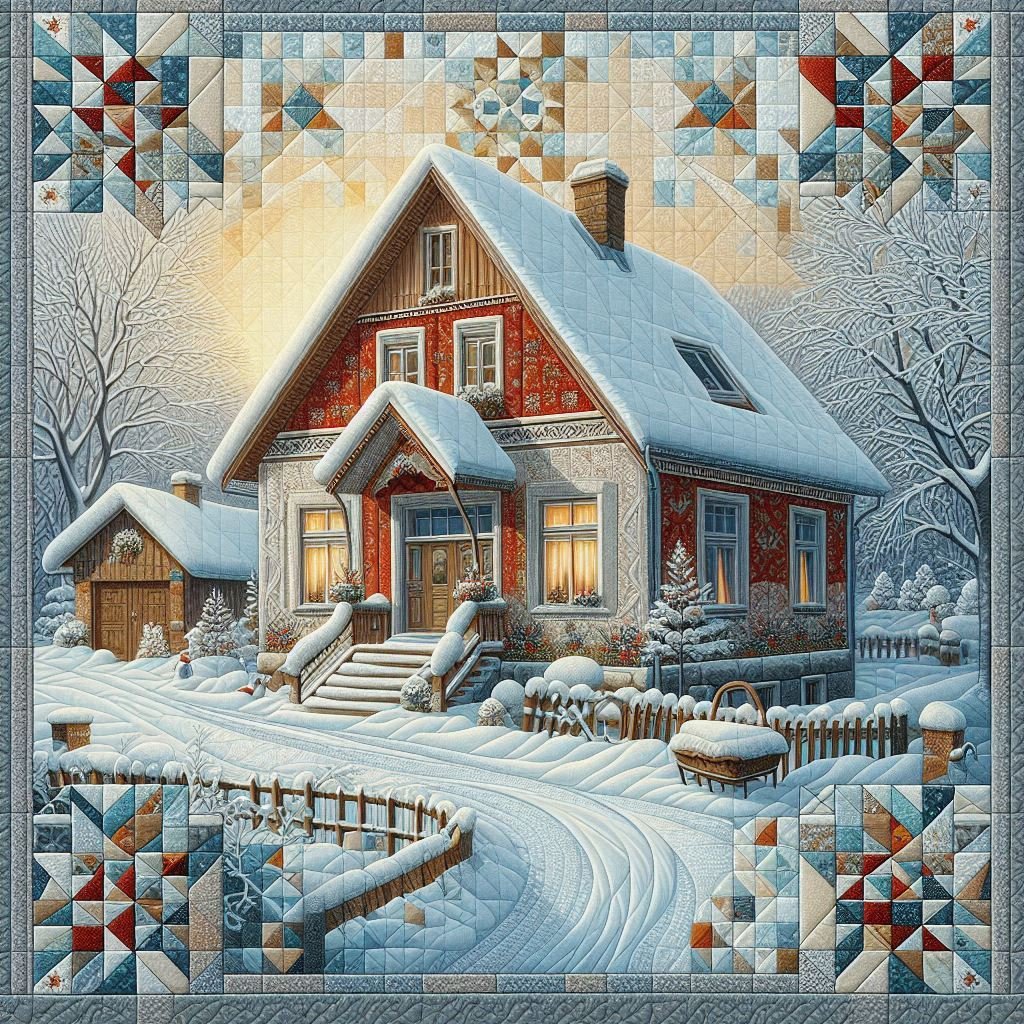 Solve Patchwork Winter jigsaw puzzle online with 81 pieces