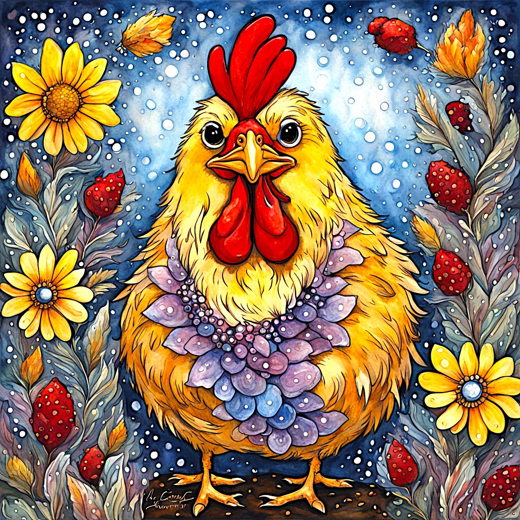 Solve Feeling Clucky jigsaw puzzle online with 100 pieces