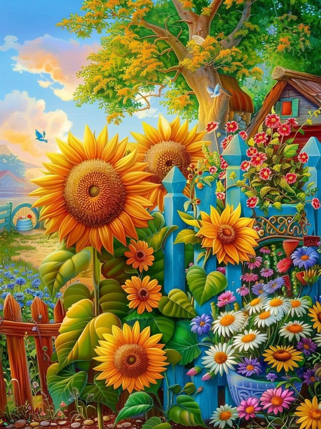 Solve Les tournesols jigsaw puzzle online with 374 pieces