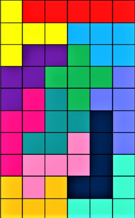 Solve Pentomino jigsaw puzzle online with 77 pieces