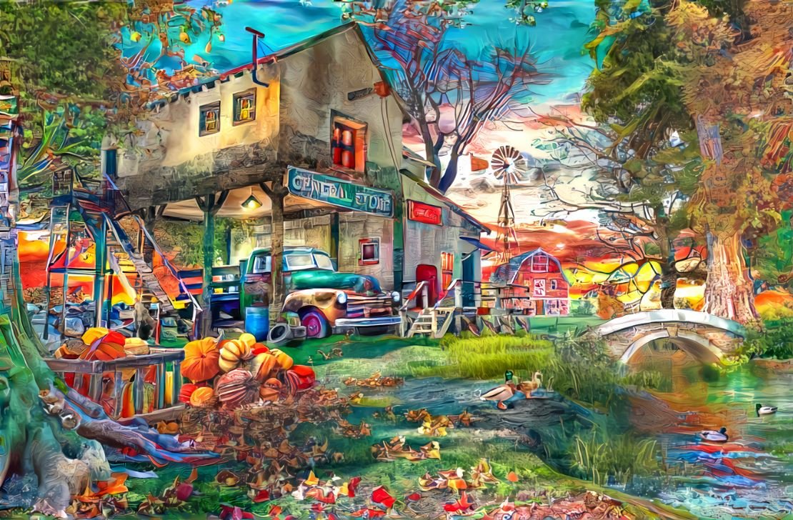 Solve Autumn General Store jigsaw puzzle online with 150 pieces