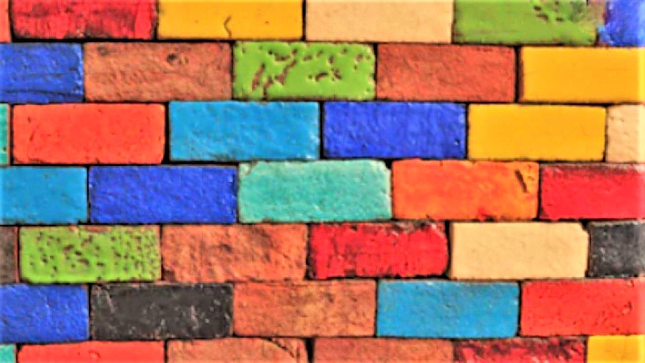 Jigsaw Puzzle | "Bricks of Color" | 84 pieces | Jigidi