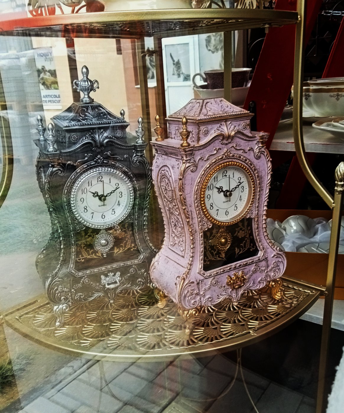 Solve Beautiful clocks in the window of a souvenir and gift shop jigsaw ...