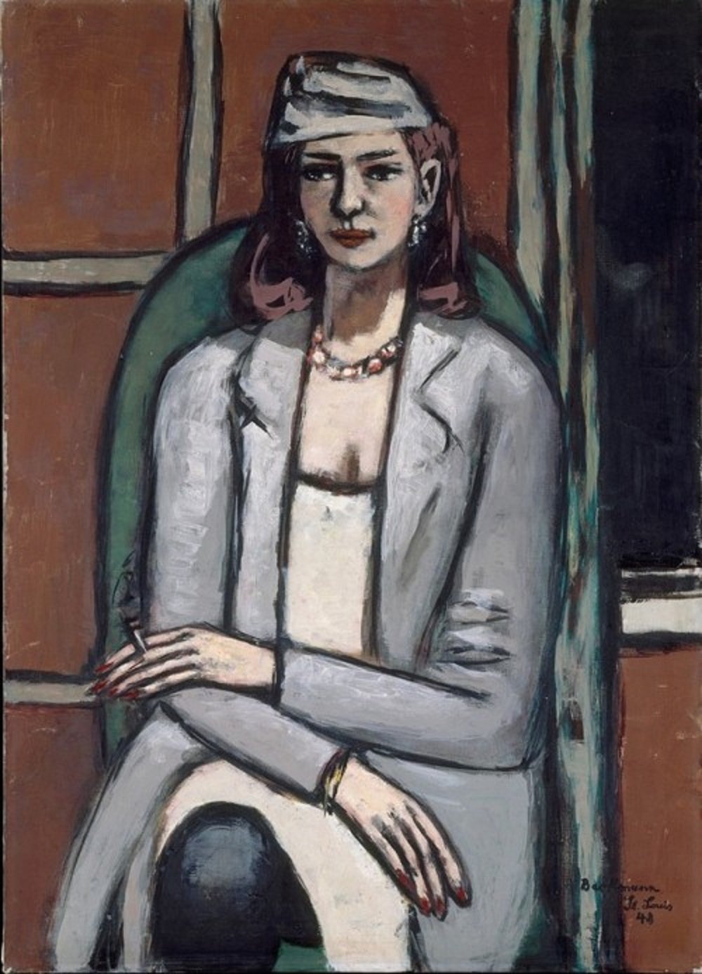 Solve Max Beckmann (1884-1950), Quappi en Gris, 1948. jigsaw puzzle ...