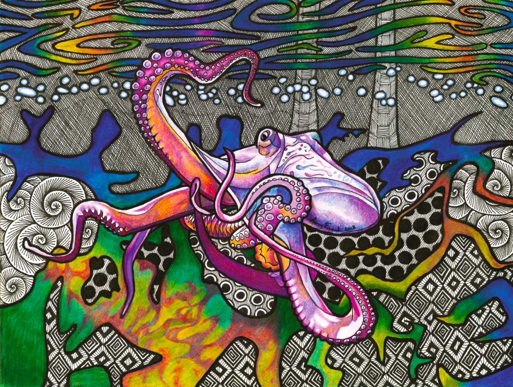 Solve Octopus #3 jigsaw puzzle online with 88 pieces