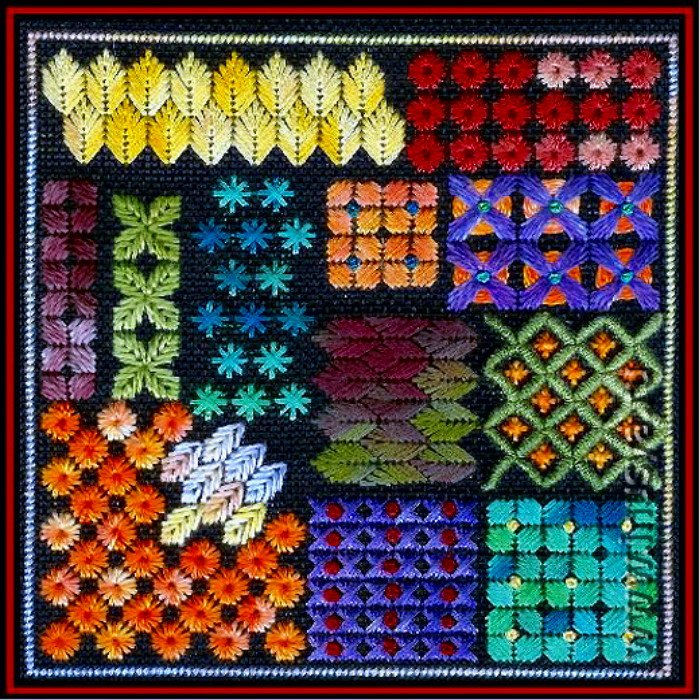 Solve Embroidery Sampler jigsaw puzzle online with 25 pieces