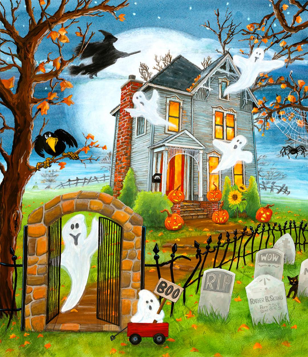 Solve Haunted Haven jigsaw puzzle online with 90 pieces