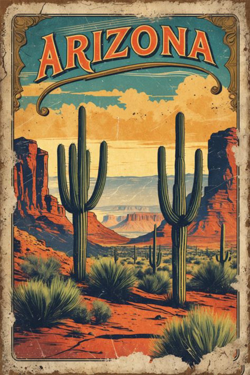Solve Arizona Post Card jigsaw puzzle online with 260 pieces