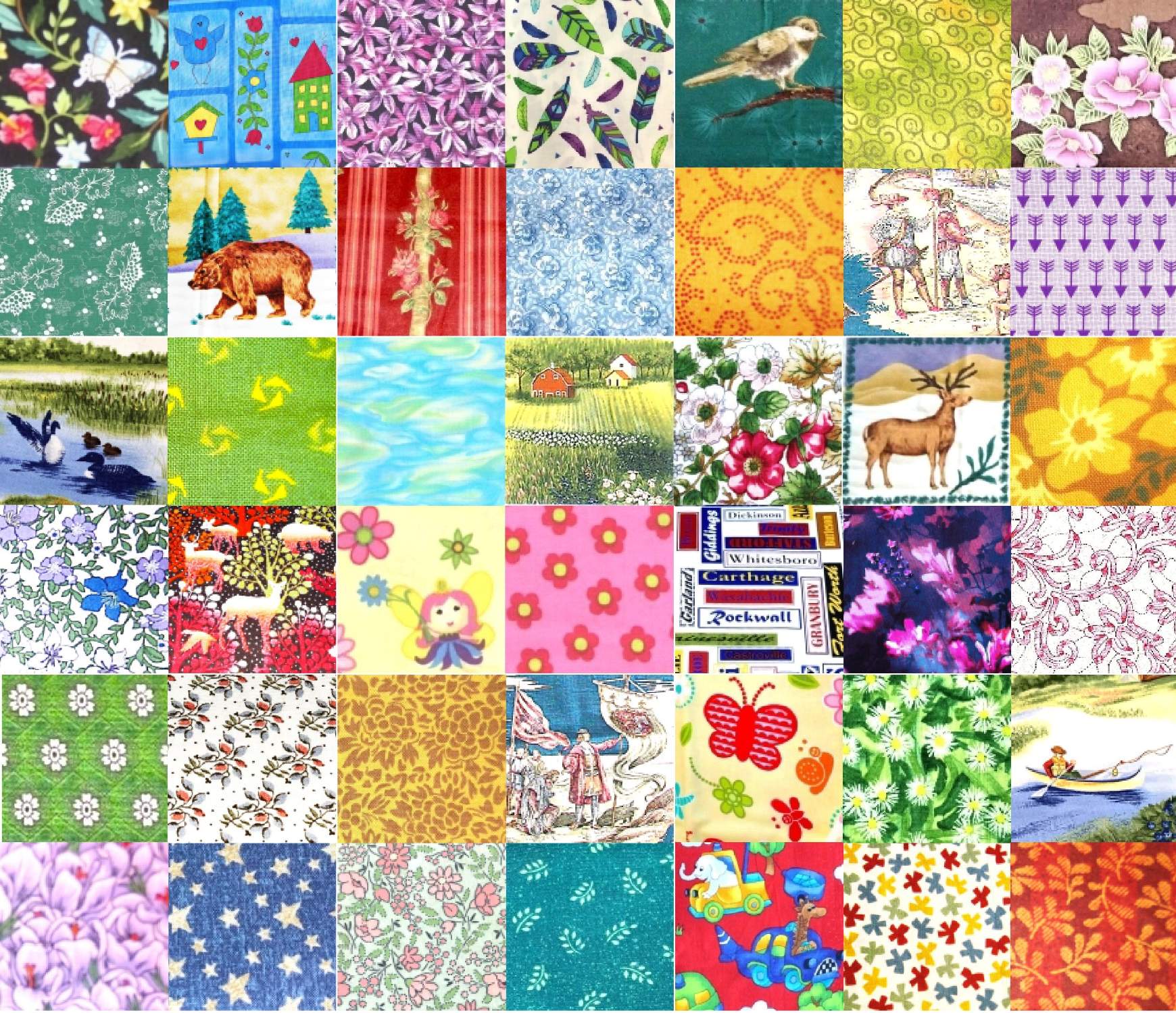 Solve PATCHWORK RJR FABRICS jigsaw puzzle online with 255 pieces