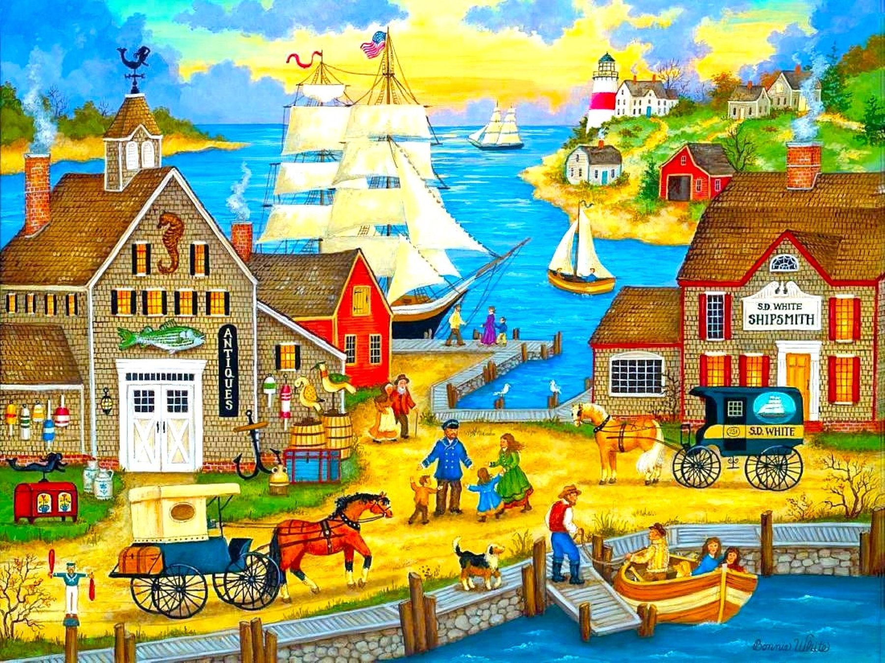 Solve Clipper Ship jigsaw puzzle online with 130 pieces