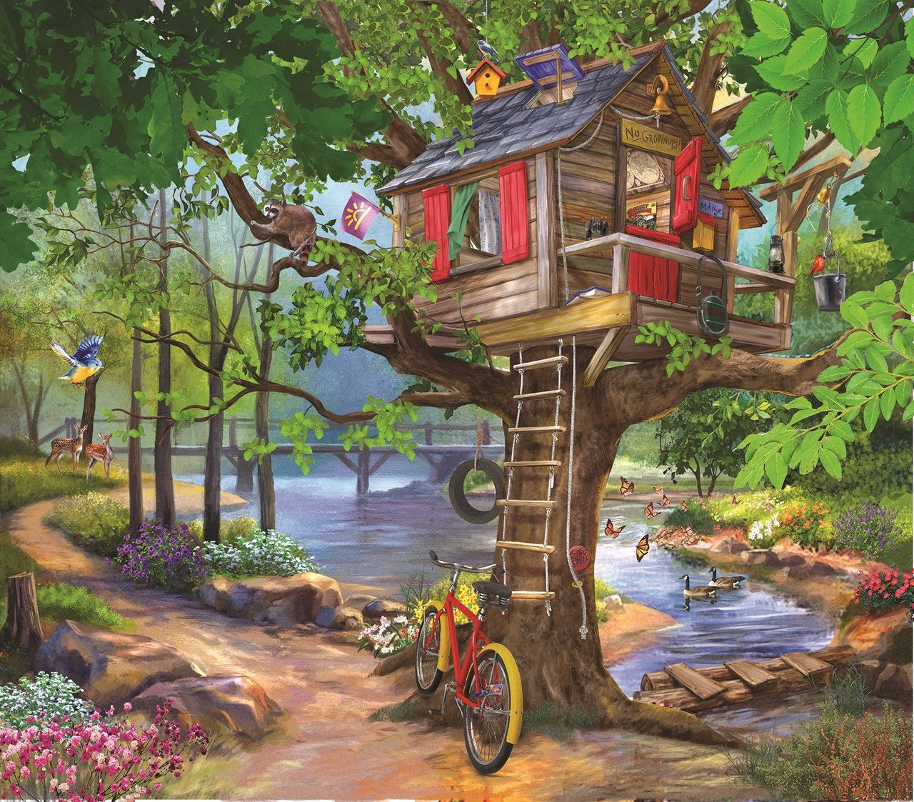 Solve River Treehouse jigsaw puzzle online with 288 pieces
