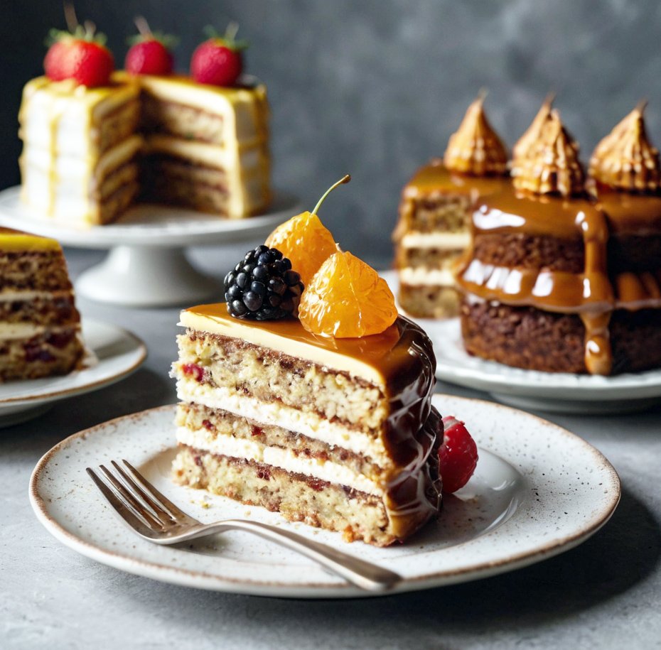 Solve Several types of delicious cakes in pieces on a table jigsaw ...