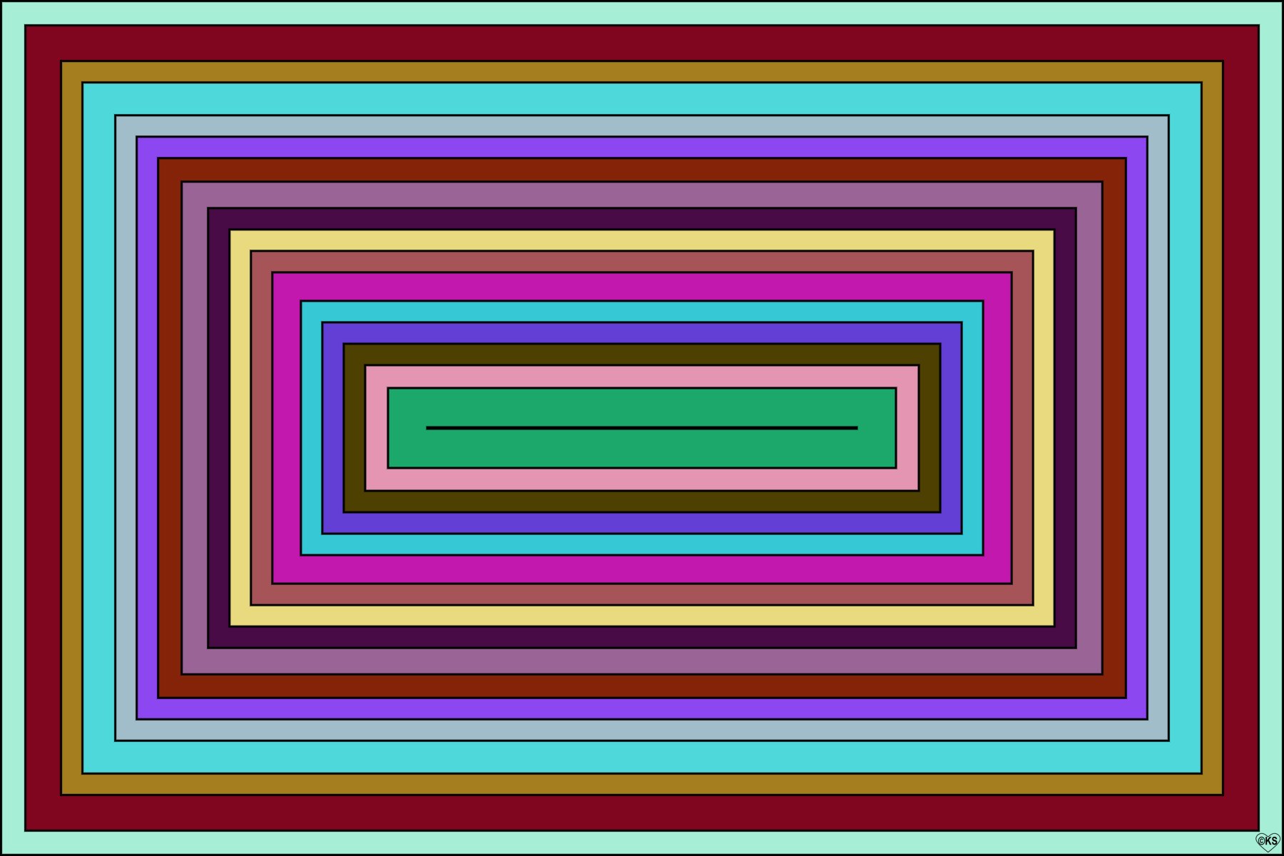 Solve Concentric Rectangles!! ~ M jigsaw puzzle online with 96 pieces