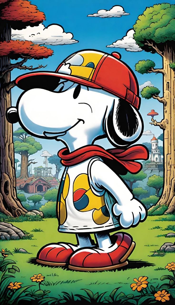 Solve Snoopy jigsaw puzzle online with 66 pieces