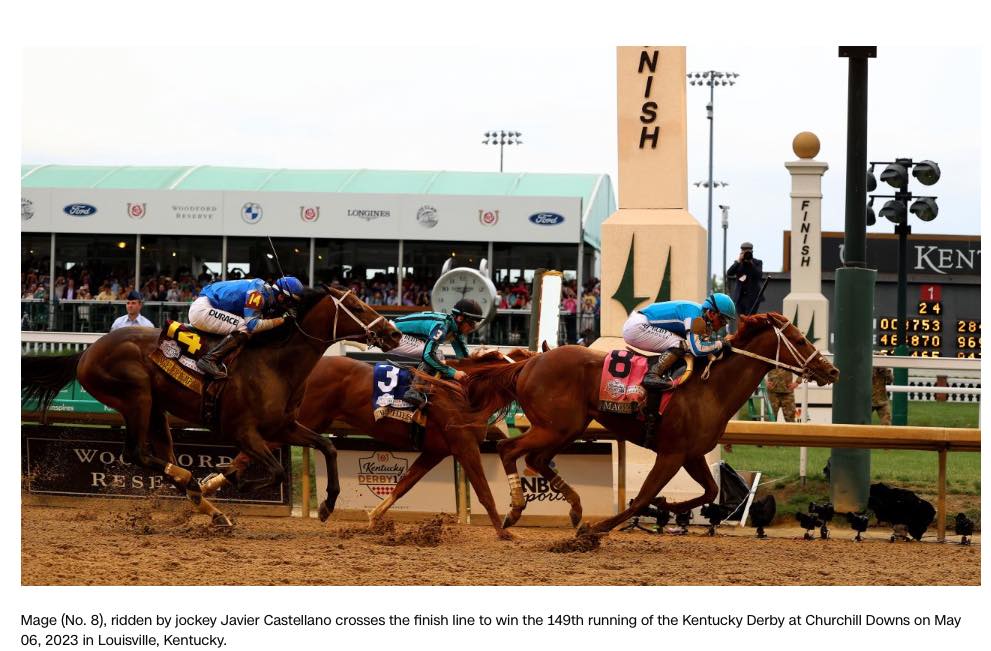 Solve MAGE Wins 149th Kentucky Derby! jigsaw puzzle online with 15 pieces