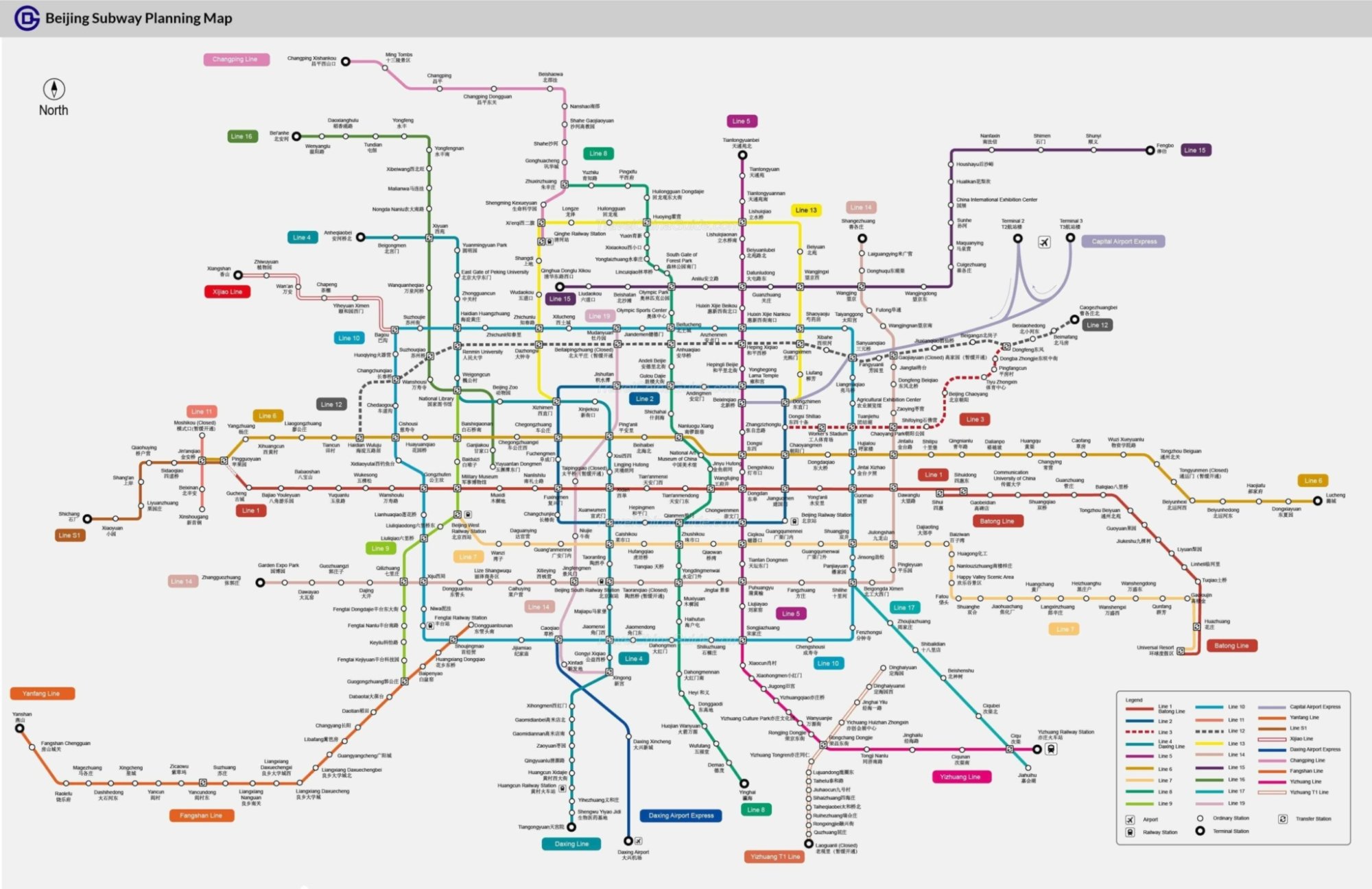 Solve Beijing Metro Planning Map jigsaw puzzle online with 600 pieces