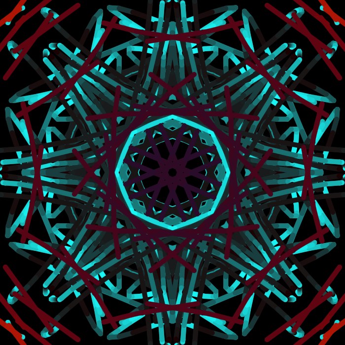 Solve Random Kaleidoscope #126 jigsaw puzzle online with 9 pieces