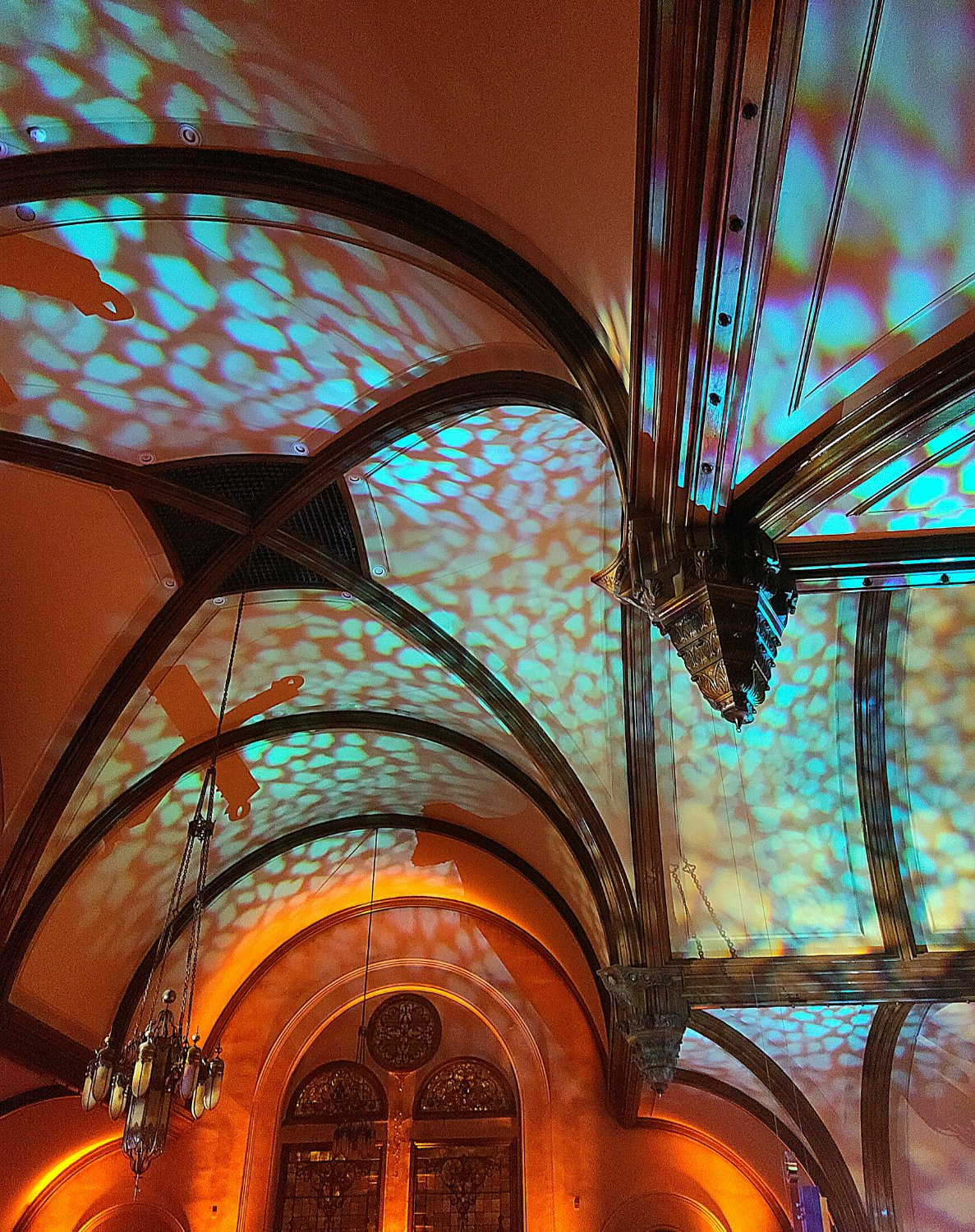 Jigsaw Puzzle | 63 pieces | Colorful Light Display on Ceiling | Jigidi