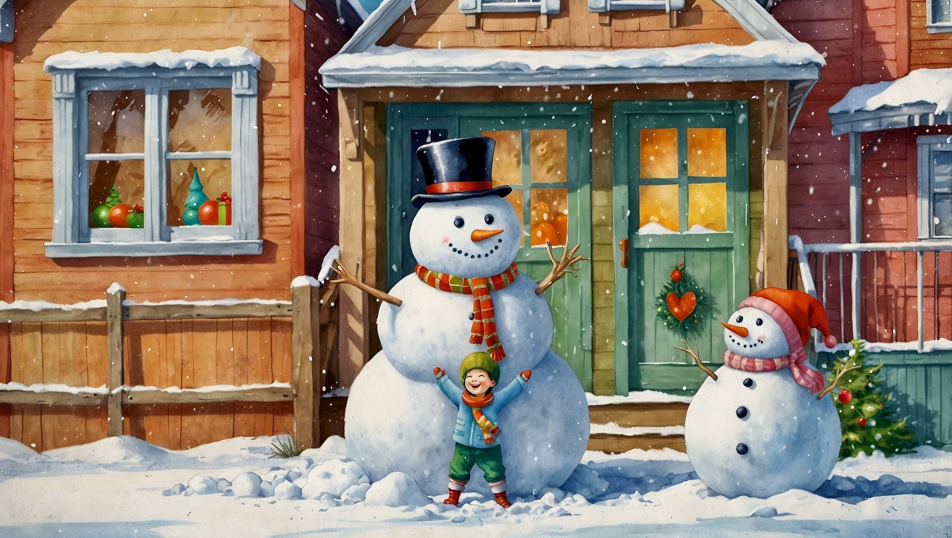 Solve Snowmen, resizable 15 to 500 pieces jigsaw puzzle online with 66 ...