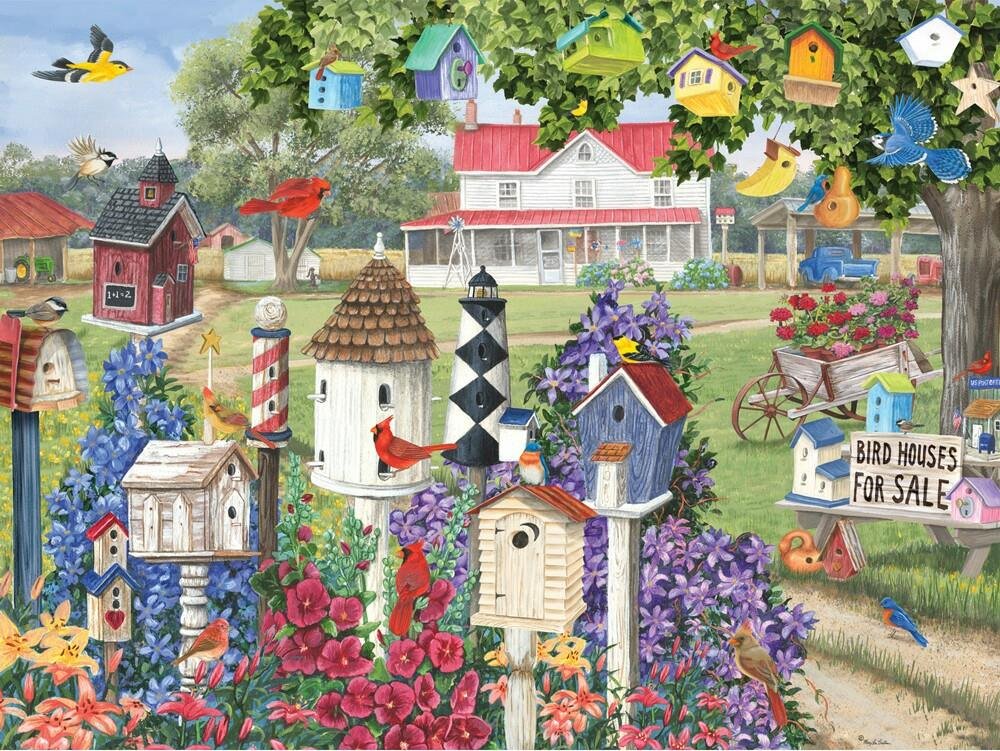 Solve Bird Houses for Sale jigsaw puzzle online with 63 pieces