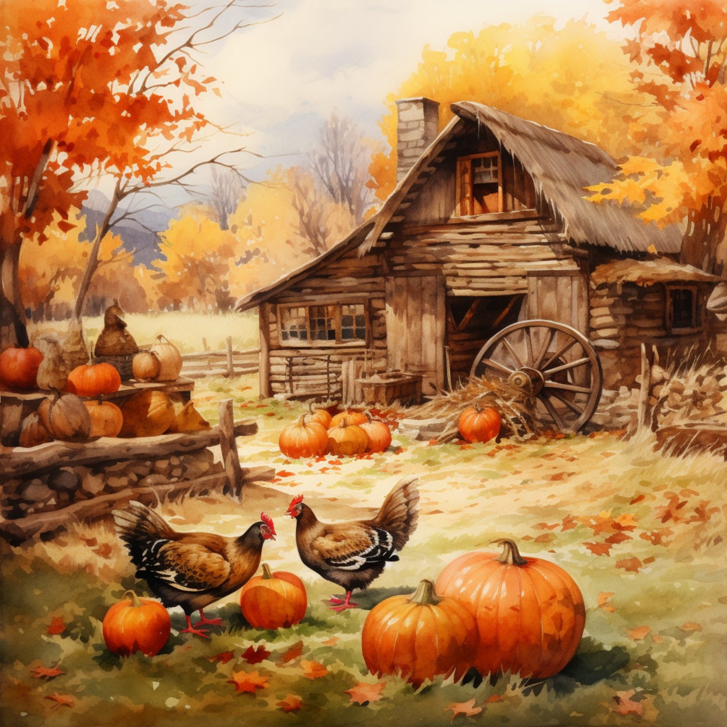 Solve Rustic Barn & Chickens jigsaw puzzle online with 121 pieces