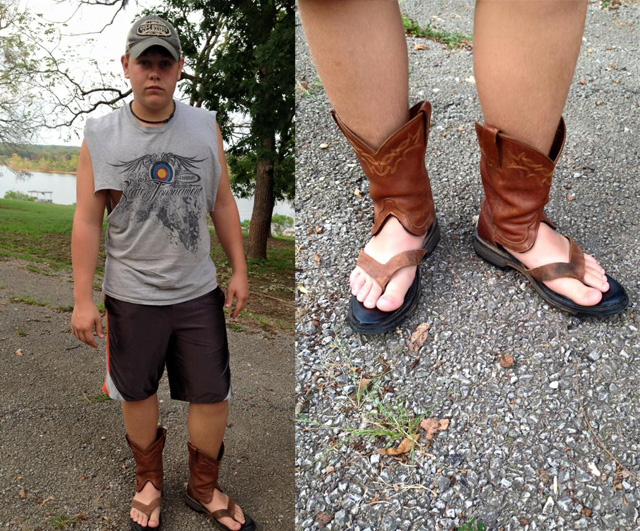 Puslespil | 80 brikker | Redneck Boot Sandals, le service qui ...
