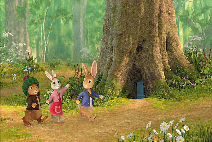 Solve rambling rabbits jigsaw puzzle online with 40 pieces