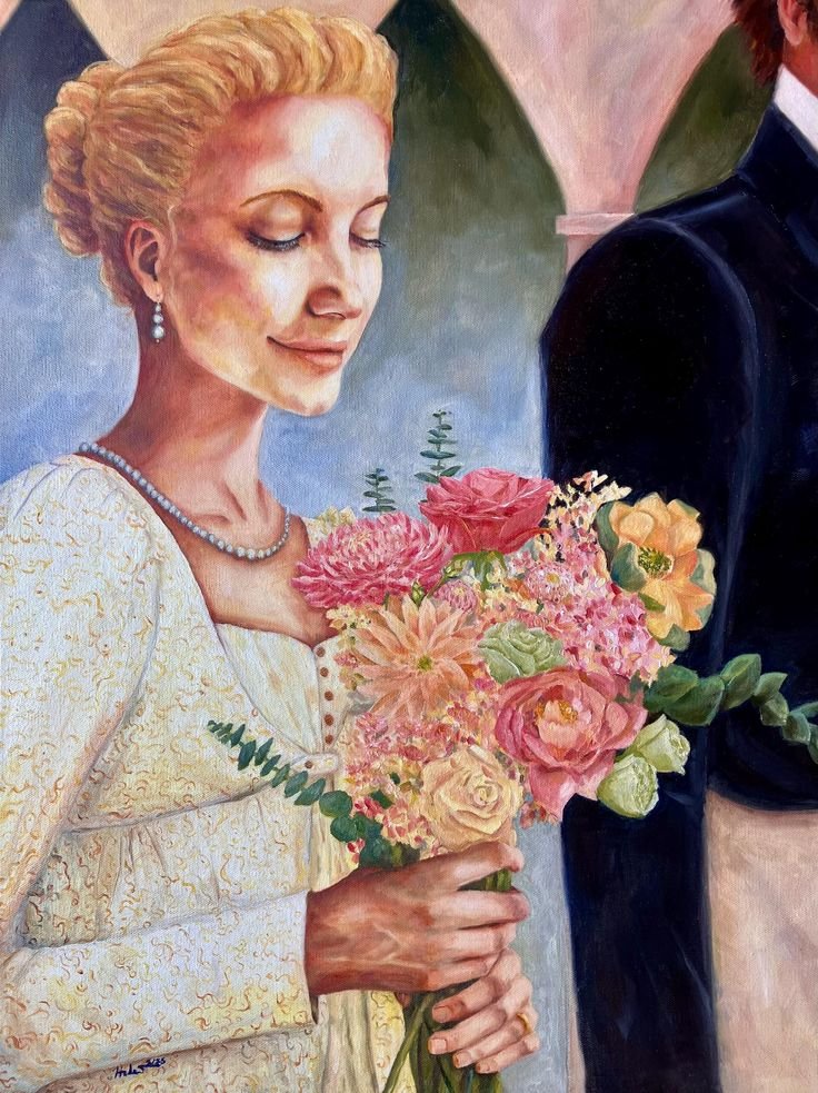 Solve Original Oil Painting_ Emma's Wedding from Jane Austen, Edwardian ...