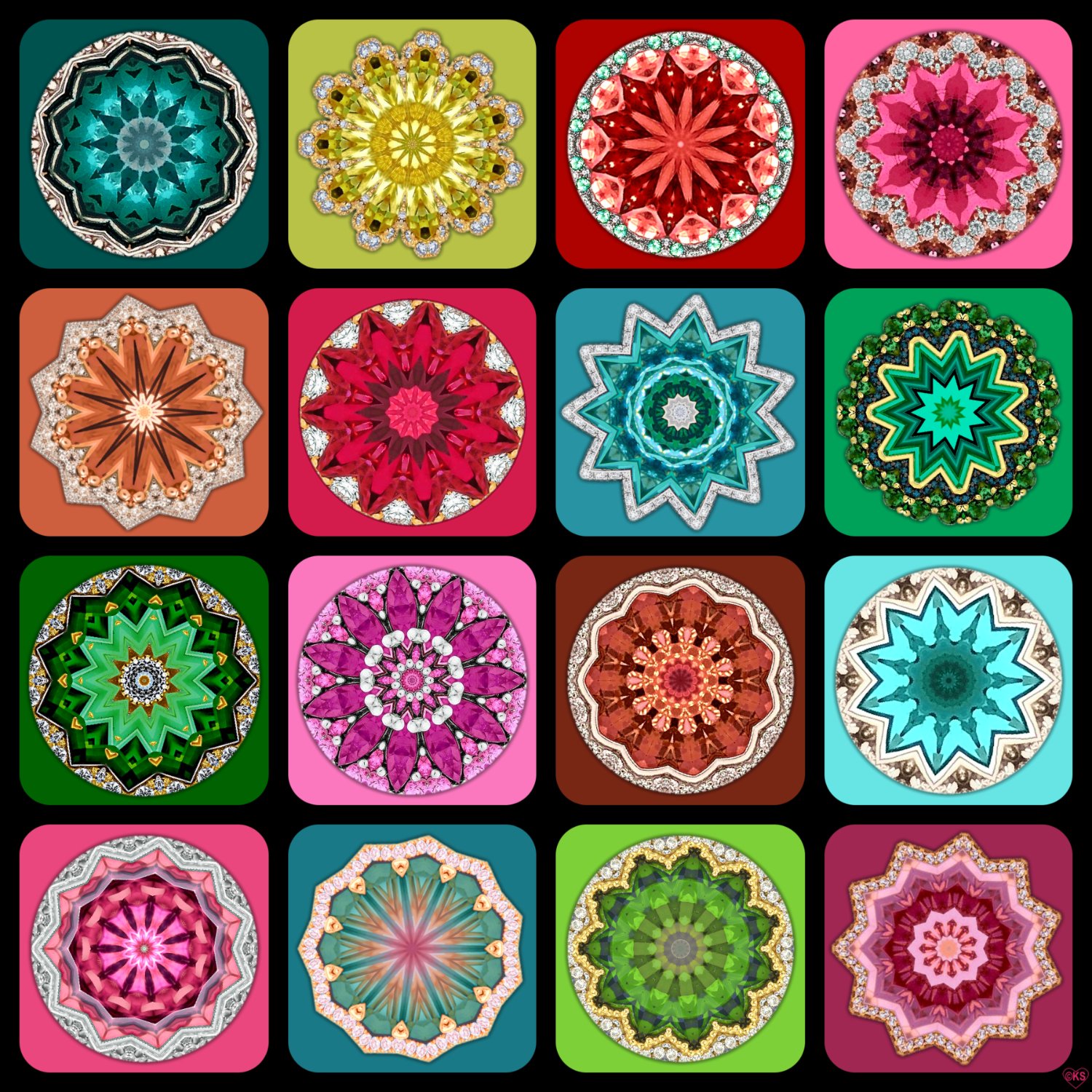 Solve Kaleidos Made From October's Birthstone: Tourmaline!! ~ XL jigsaw ...