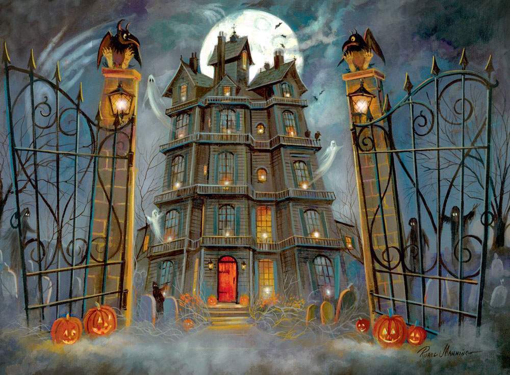 Solve the haunted house jigsaw puzzle online with 192 pieces