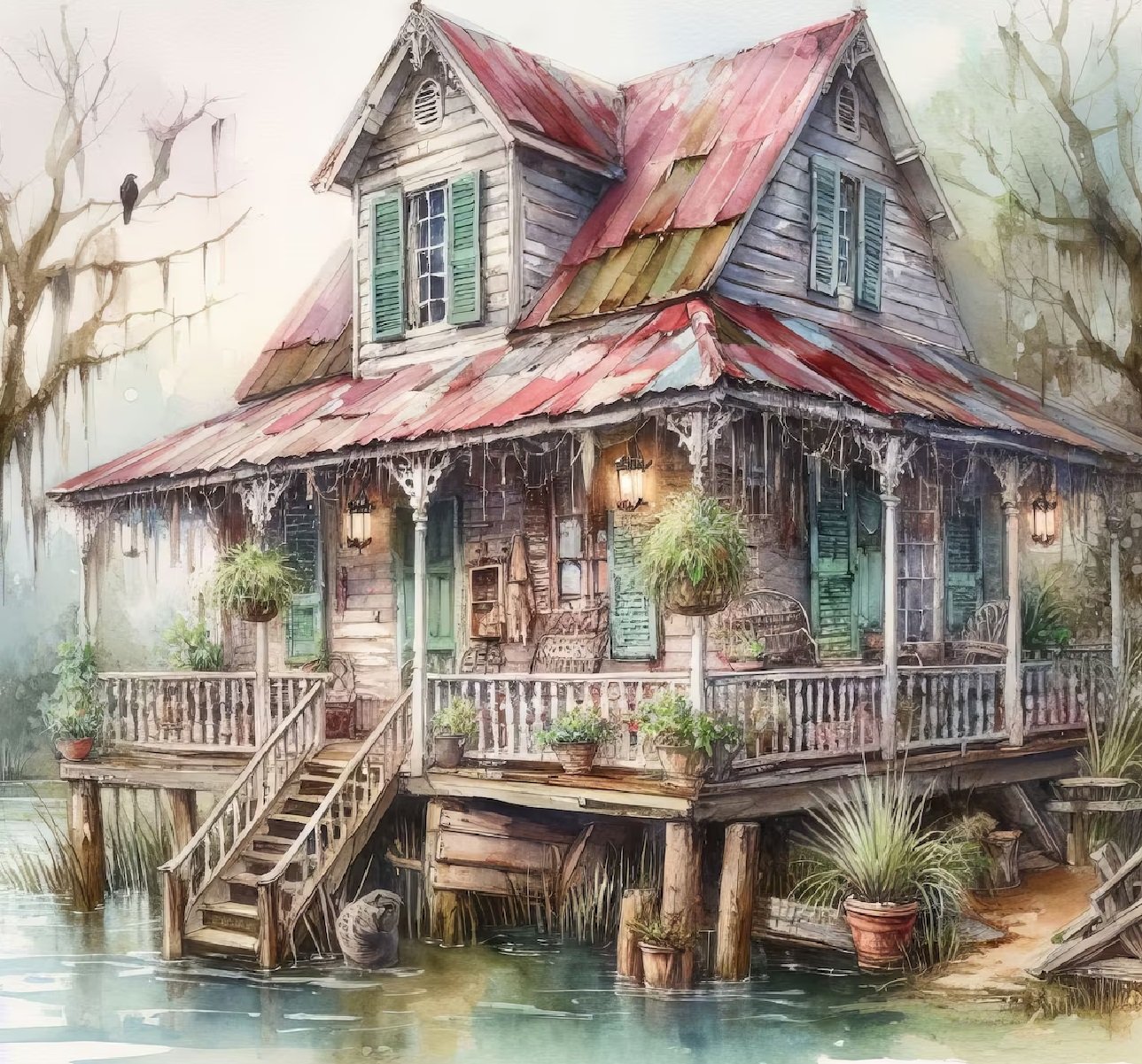 Solve Bayou Home 4 jigsaw puzzle online with 90 pieces