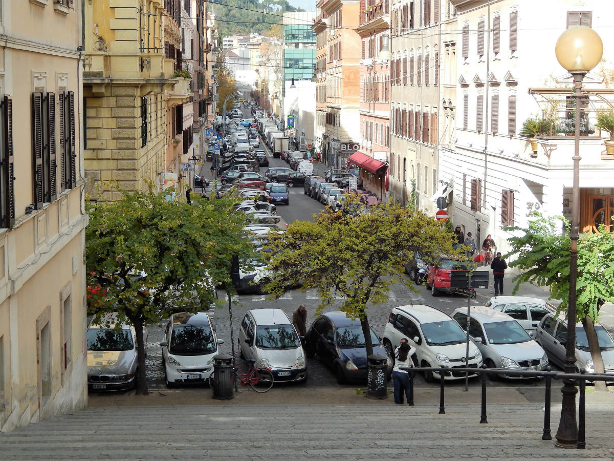 Solve Parking in Rome jigsaw puzzle online with 108 pieces