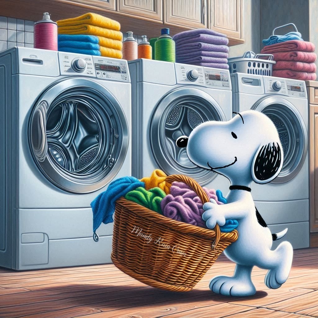 Solve Snoopy & Laundry jigsaw puzzle online with 64 pieces