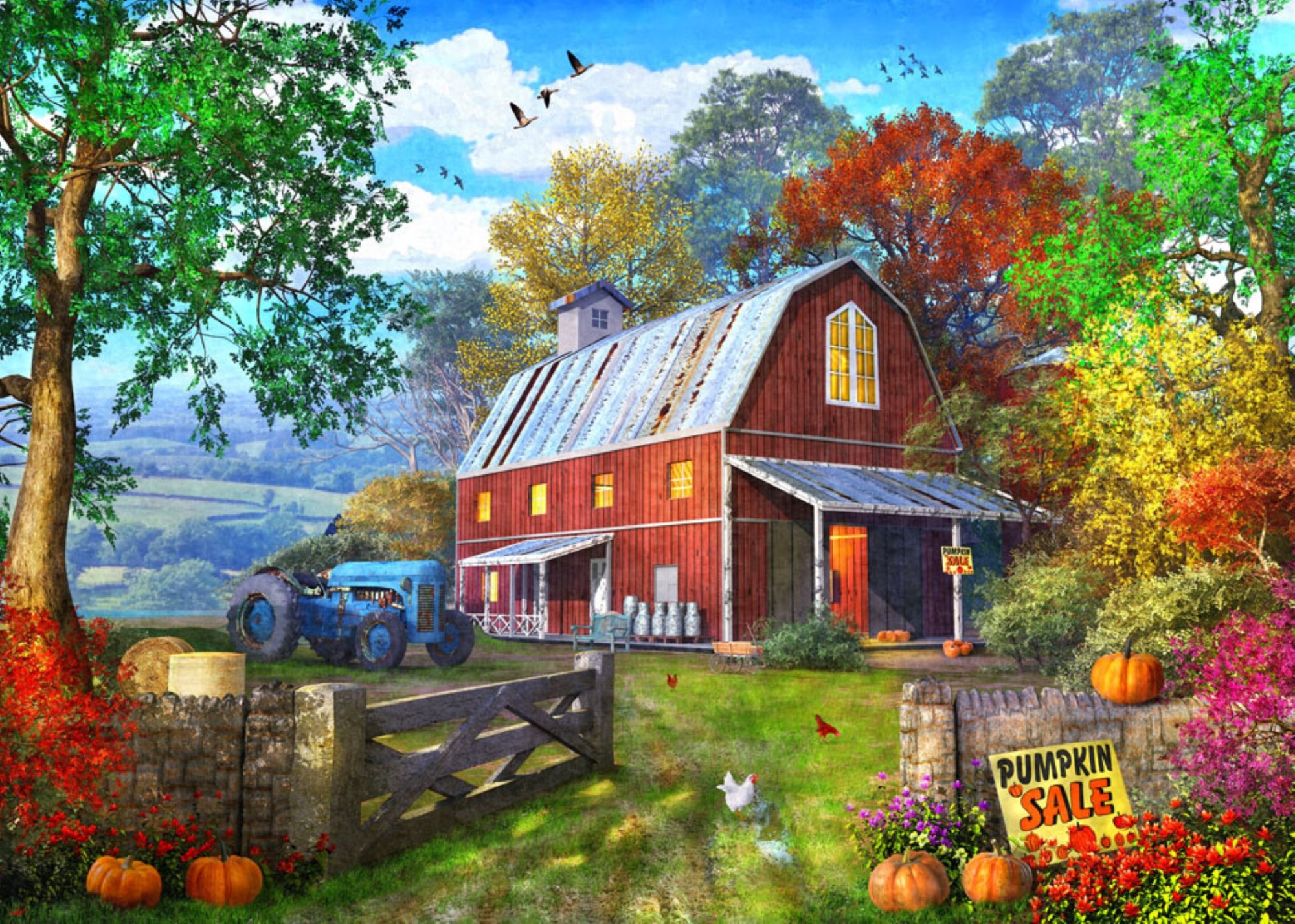 Solve Pumpkins For Sale jigsaw puzzle online with 88 pieces